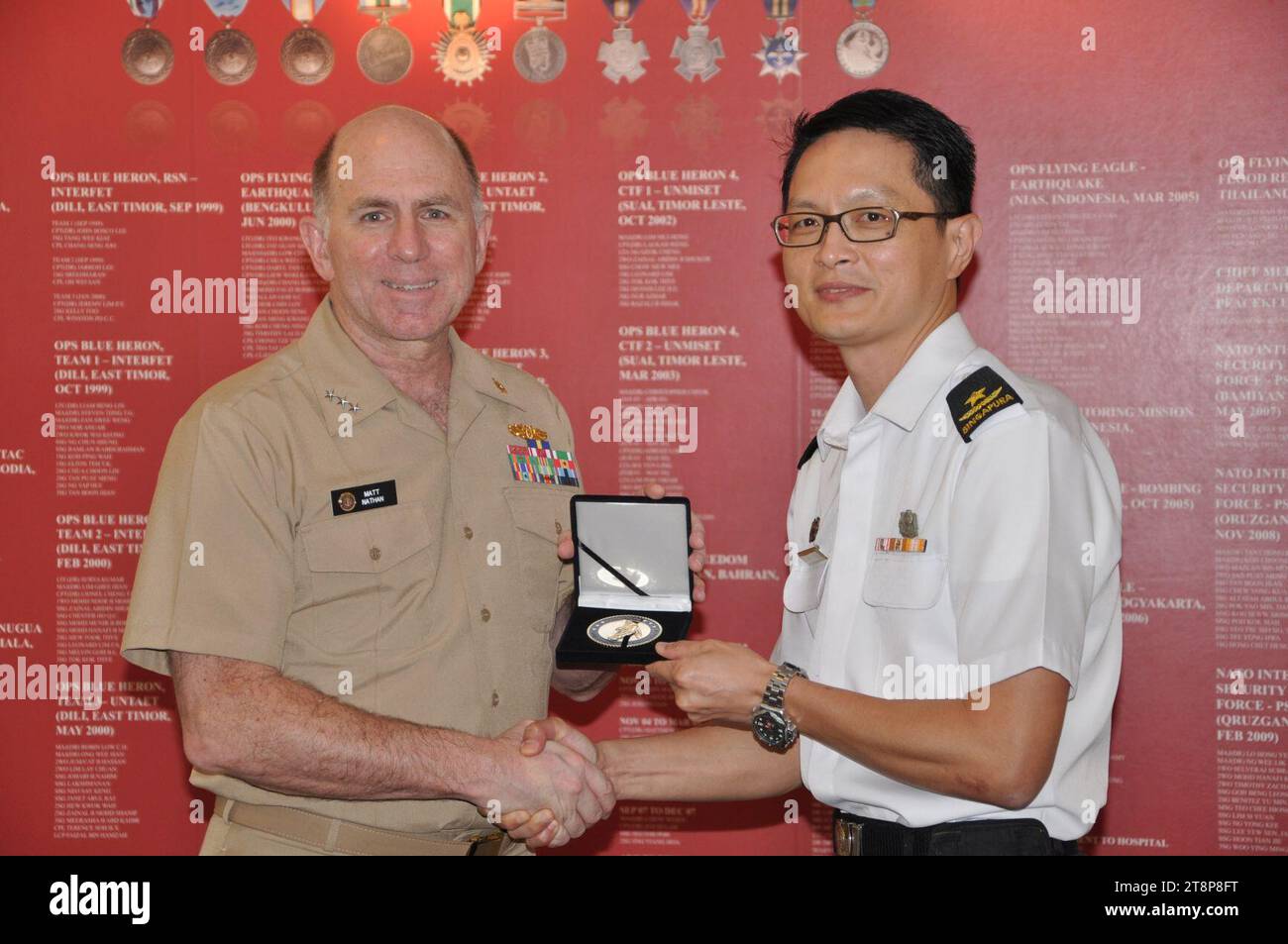 Vice Adm. Matthew Nathan, Navy Surgeon General, and and Rear Adm. Kang ...
