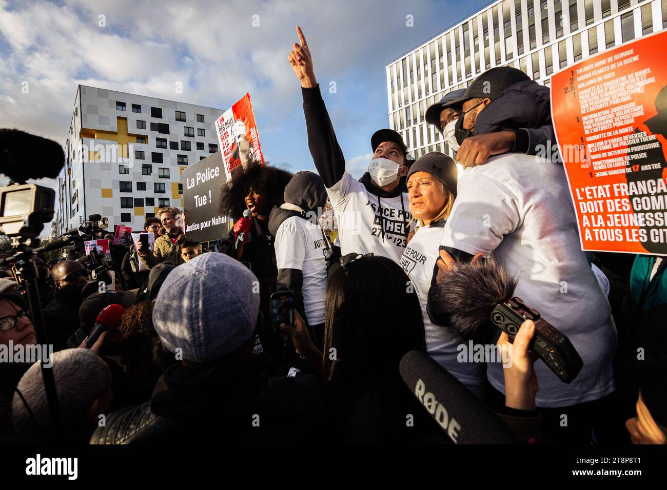 Paris, France. 19th Nov, 2023. Nahel's mother, Mounia, seen during the ...