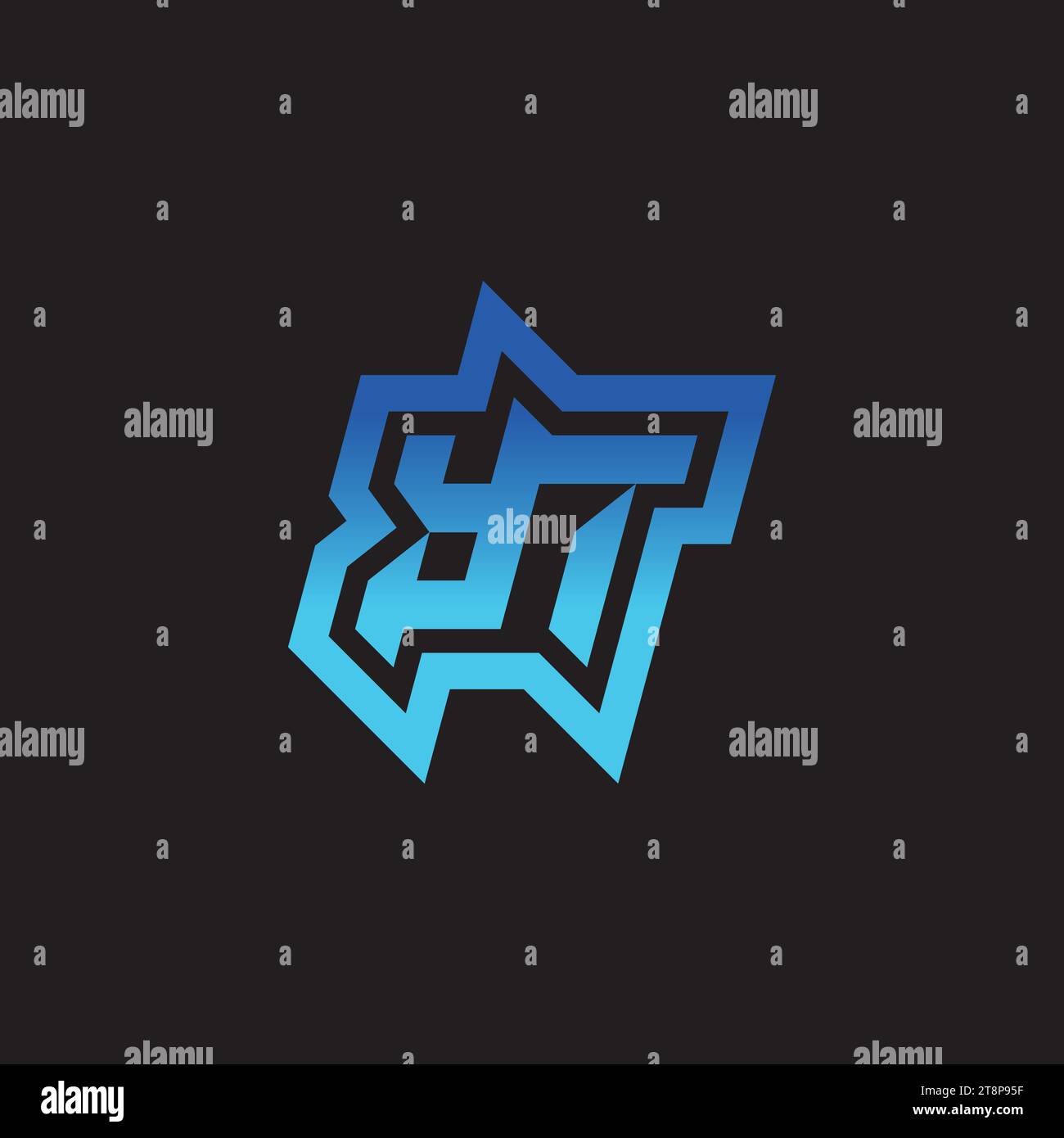 YT initial inspiration logo design esport and gaming clan ideas Stock ...