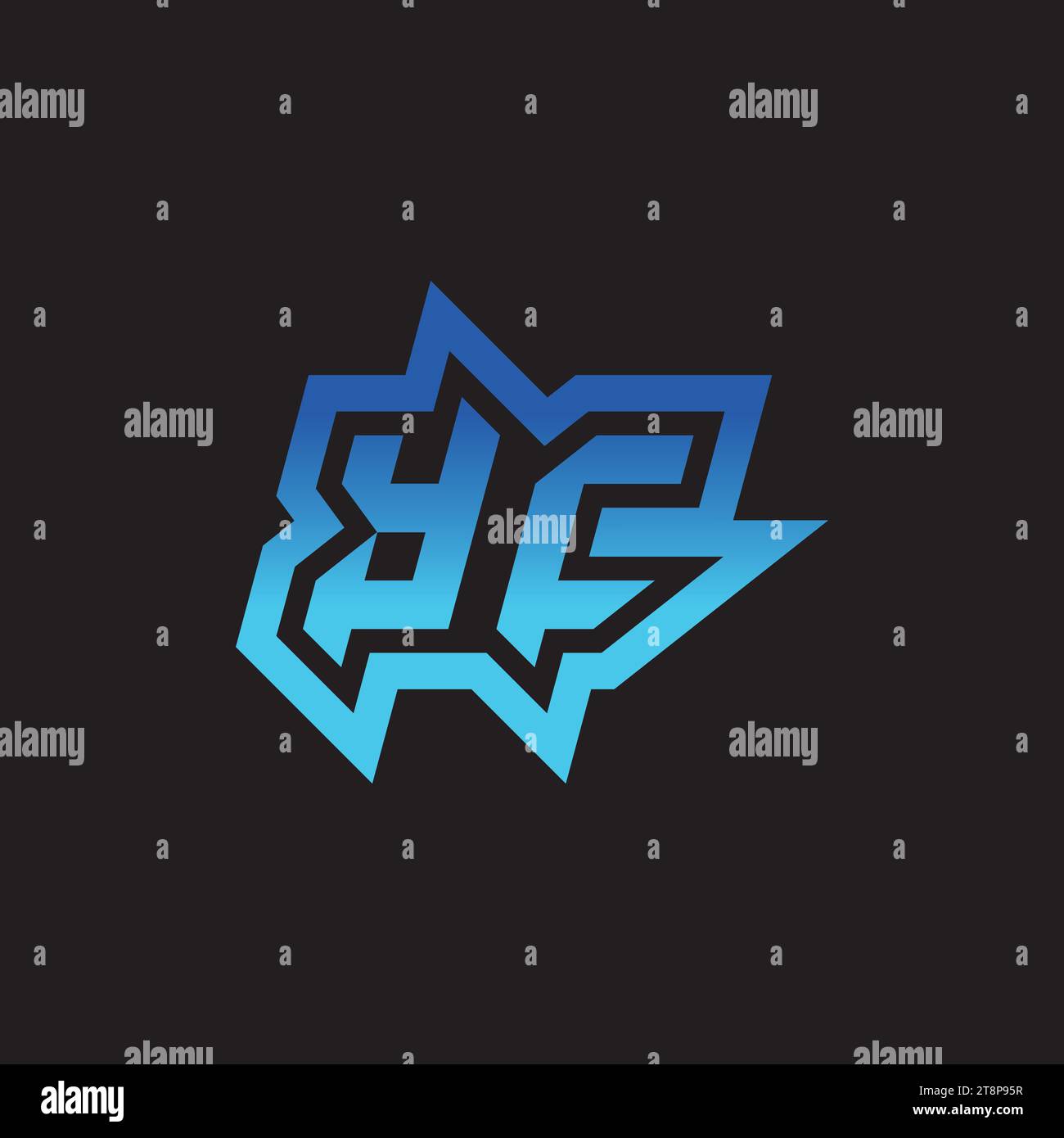 YC initial inspiration logo design esport and gaming clan ideas Stock ...