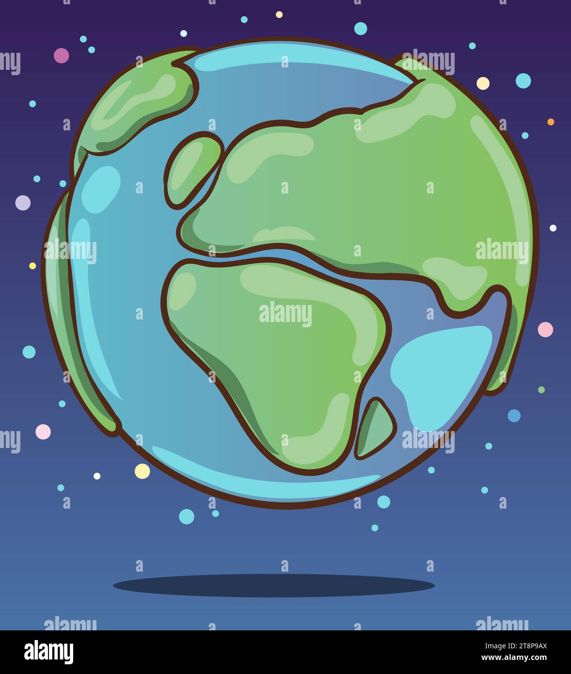 vector illustration of cartoon world Stock Vector Image & Art - Alamy