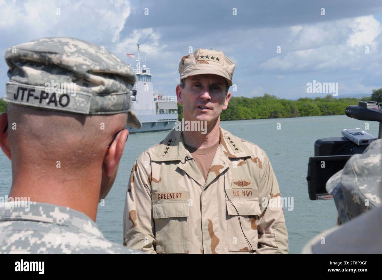 Vice Chief of Naval Operations Adm. Jonathan W. Greenert is interviewed ...