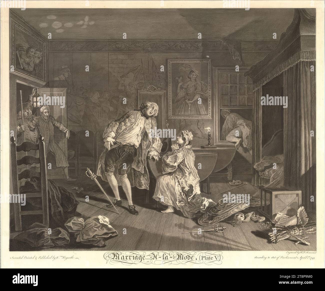 Marriage à la Mode 5, Marriage à la Mode, William Hogarth (London 1697 ...