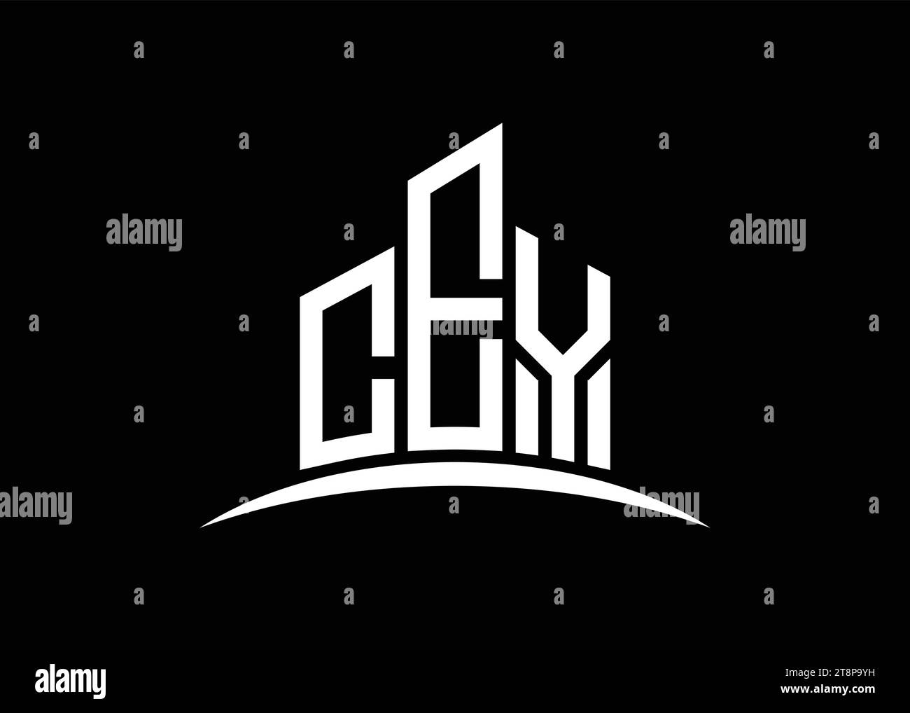 Letter Cey Building Vector Monogram Logo Design Template Building Shape Cey Logo Stock Vector
