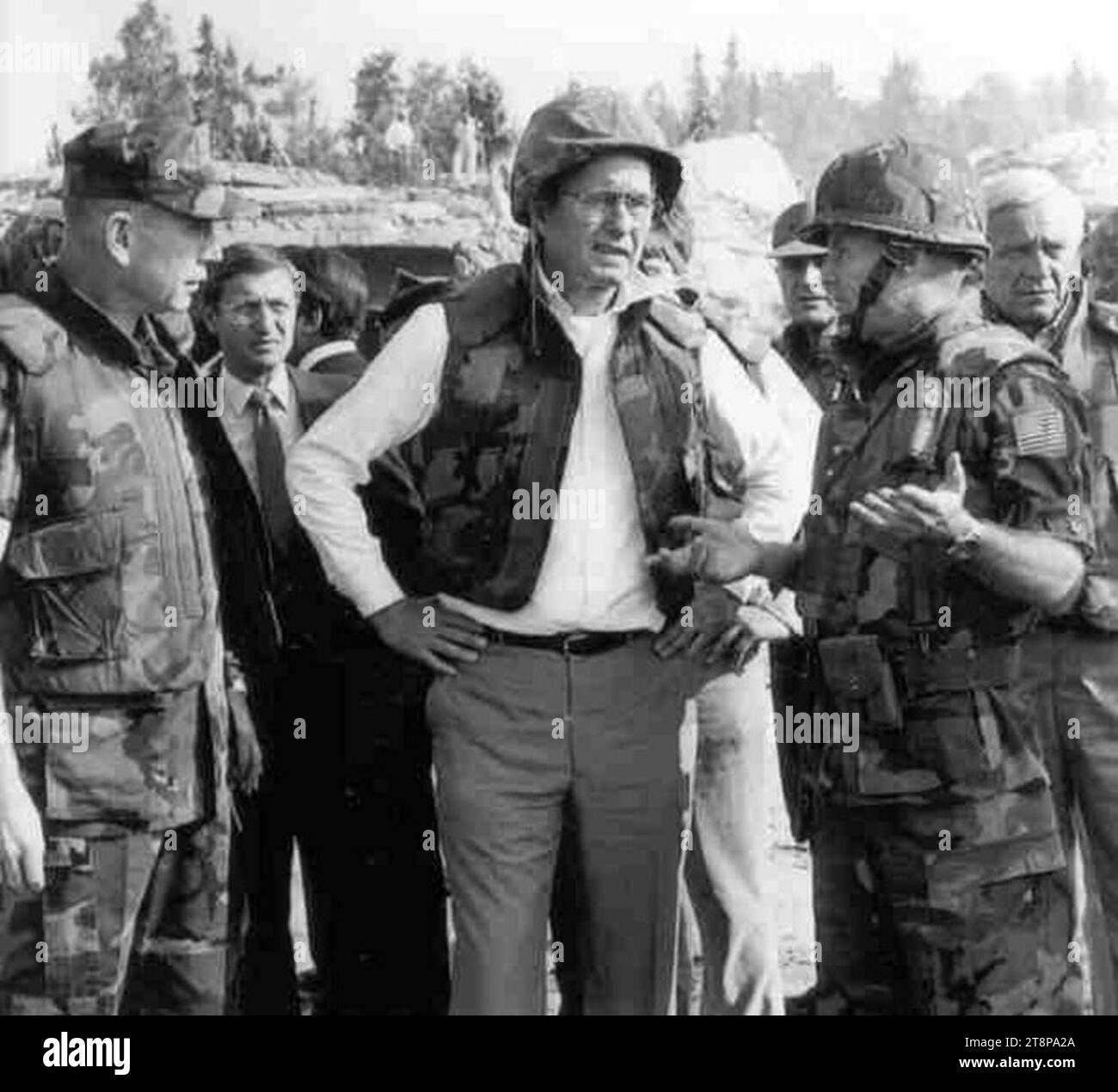 Vice President George H.W. Bush Visiting the Site of the Beirut ...