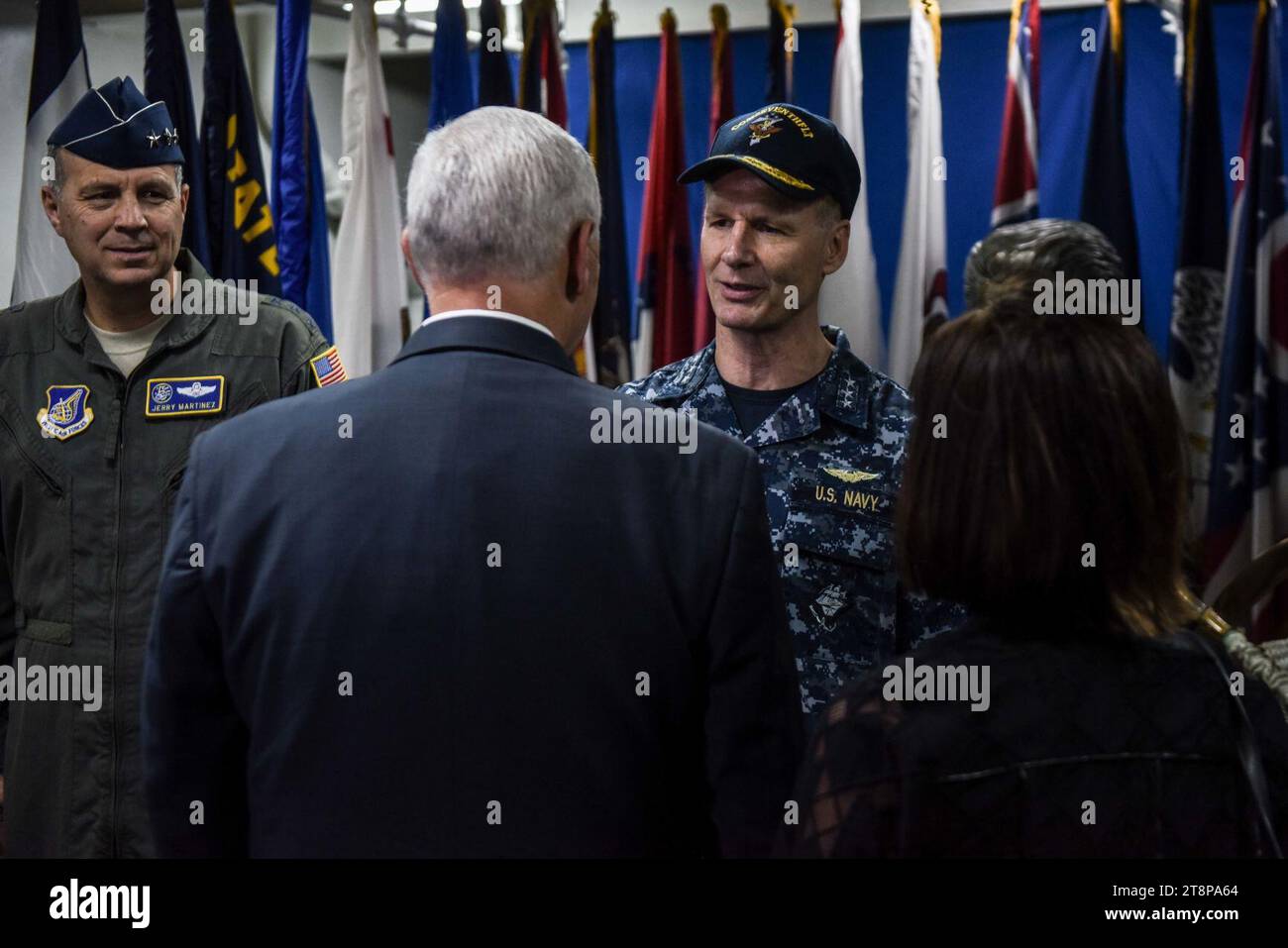 Vice President Michael R. Pence aboard USS Ronald Reagan 15 Stock Photo ...