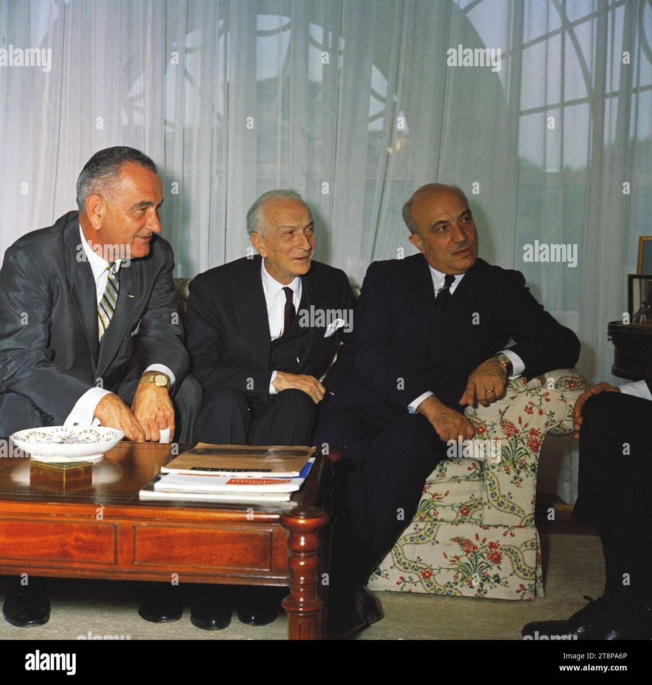 Vice President Lyndon B. Johnson with Prime Minister of Italy, Amintore ...