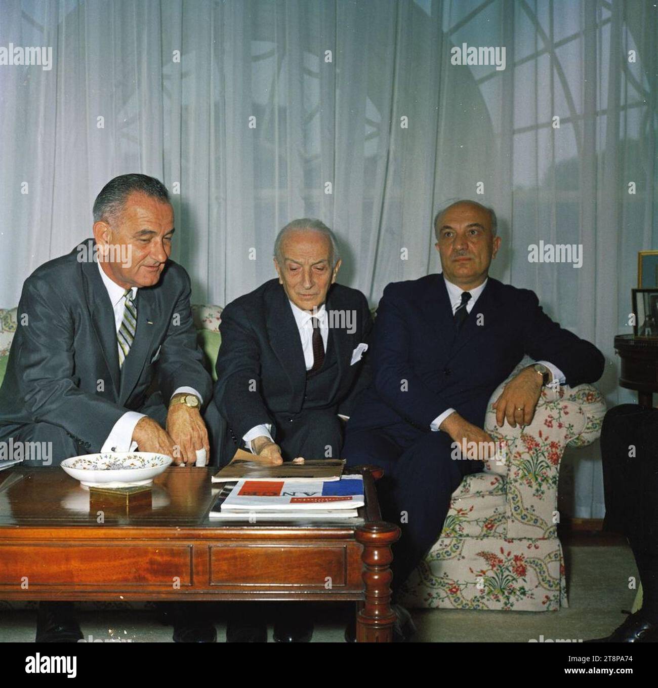 Vice President Lyndon B. Johnson with Prime Minister of Italy, Amintore ...