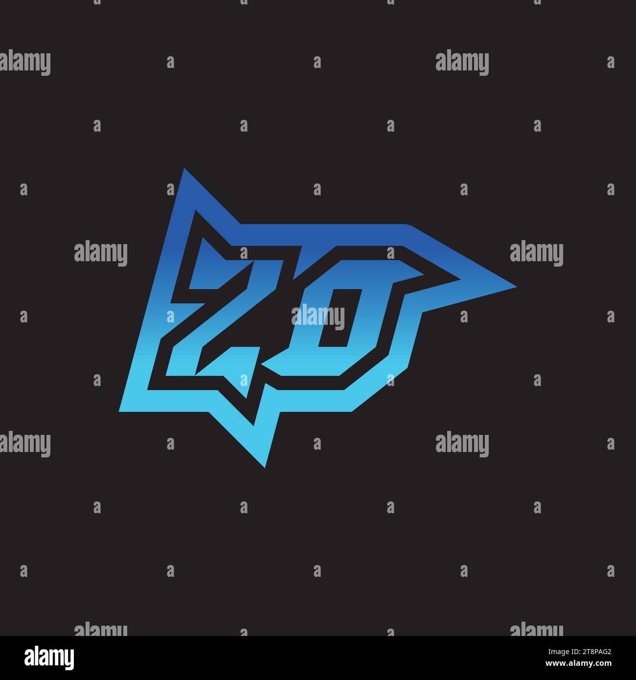 ZO initial inspiration logo design esport and gaming clan ideas Stock ...