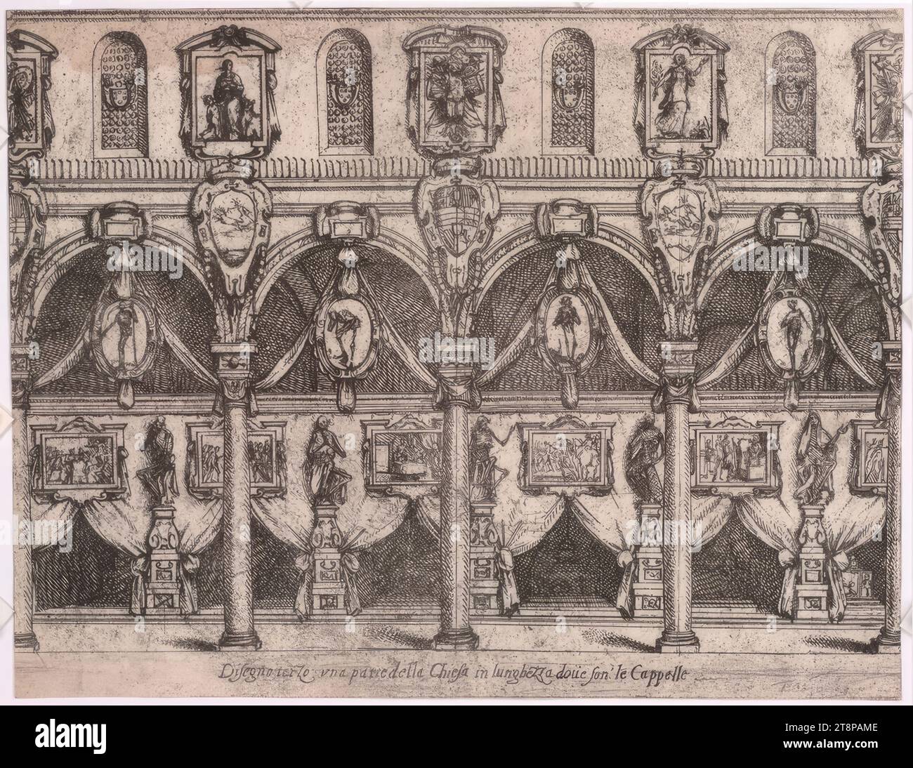 Mourning architecture in the Basilica San Lorenzo, Florence 1598, on ...