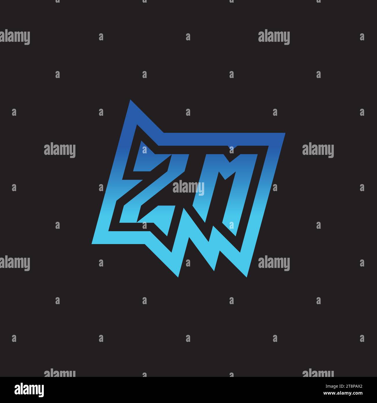 Zm gaming logo Stock Vector Images - Alamy