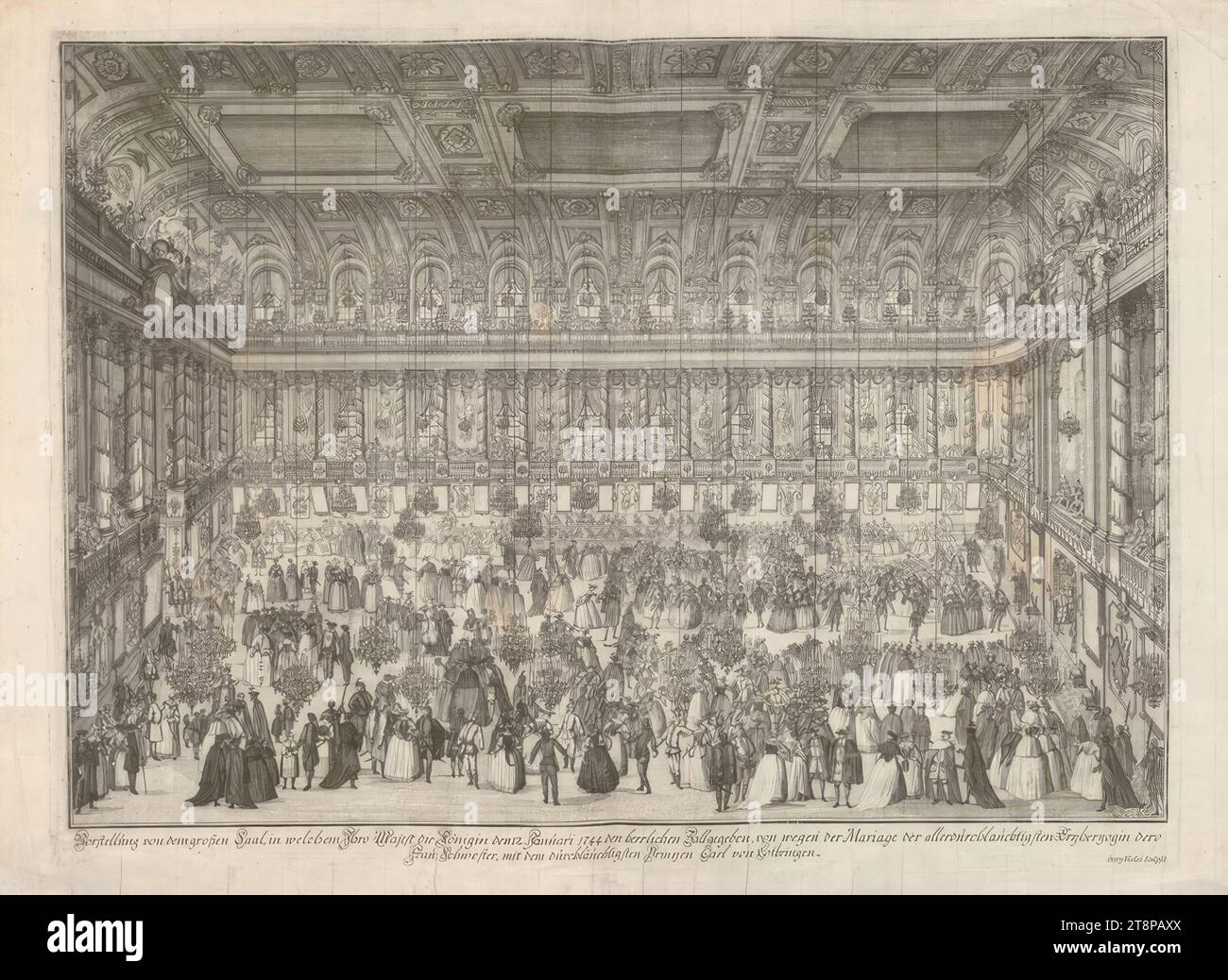 Ball on the occasion of the wedding of Duke Carl Alexander of Lorraine ...