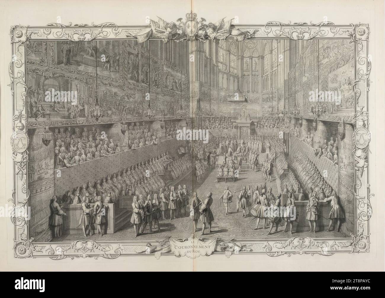 The coronation ceremony of Louis XV, King of France and Navarre, in the ...