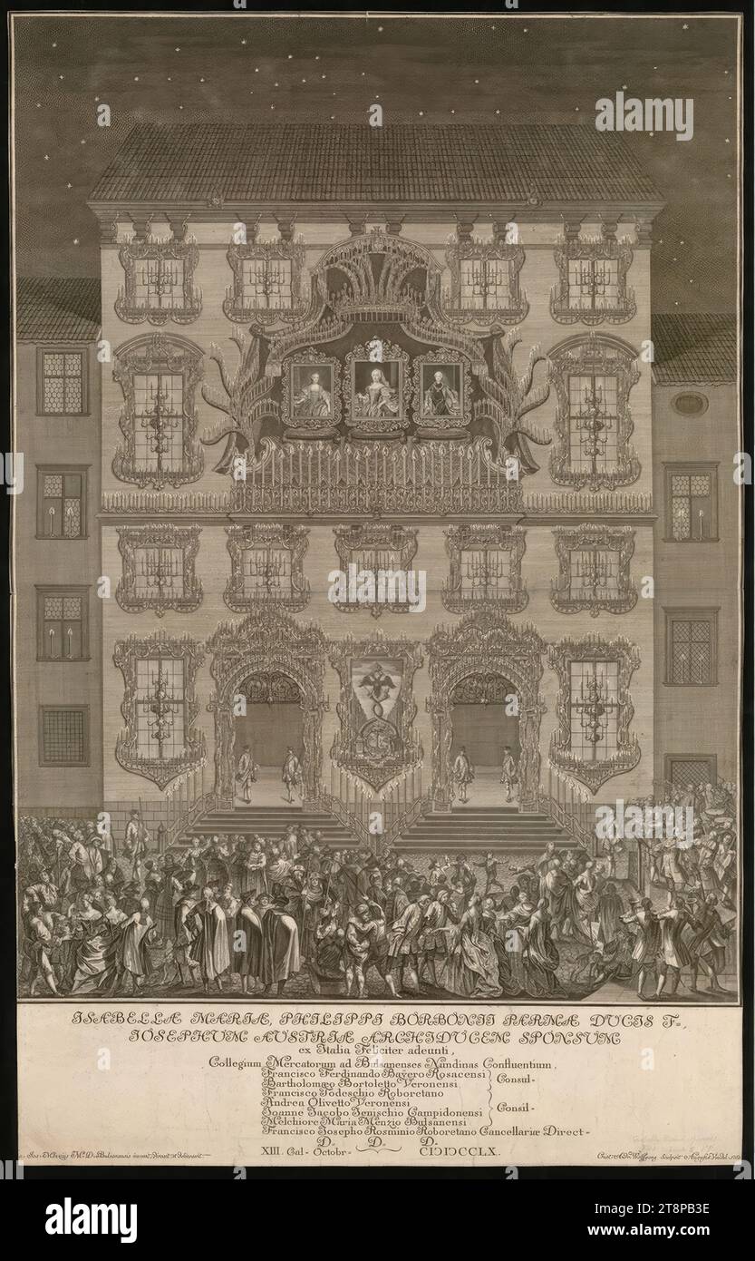 Festive decorations in Bozen on the occasion of the marriage of Joseph ...