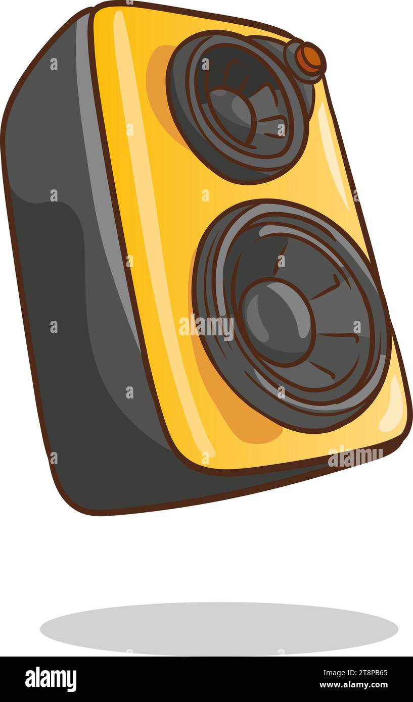 Music speaker icon. Cartoon illustration of music speaker vector icon ...