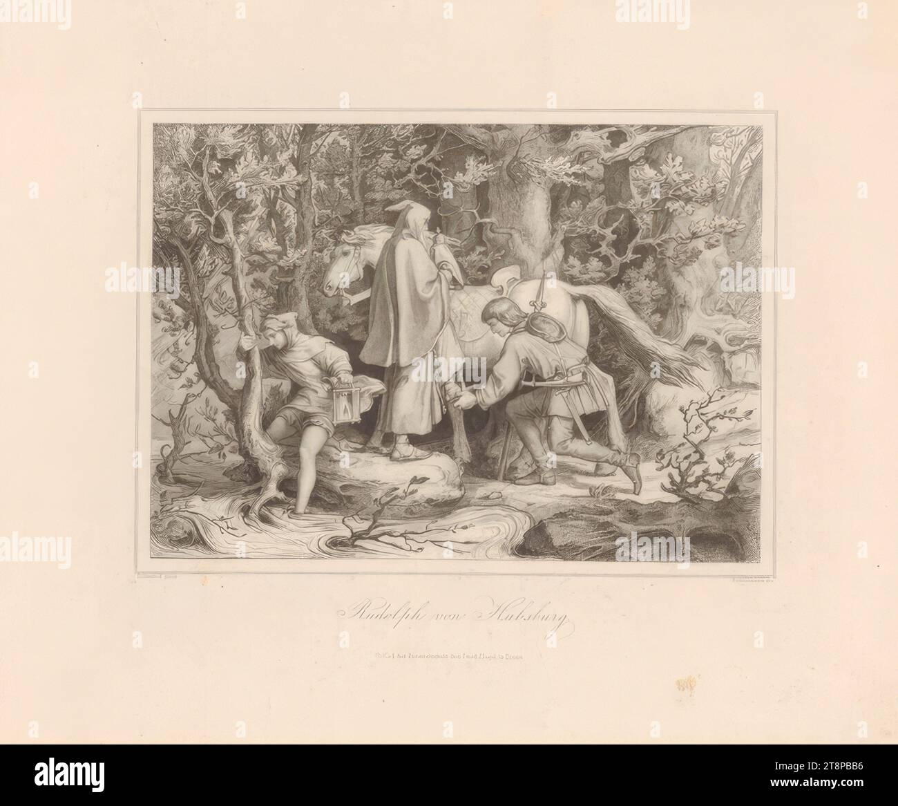 Schiller, Friedrich: The Count of Habsburg (illustration), around 1850 ...