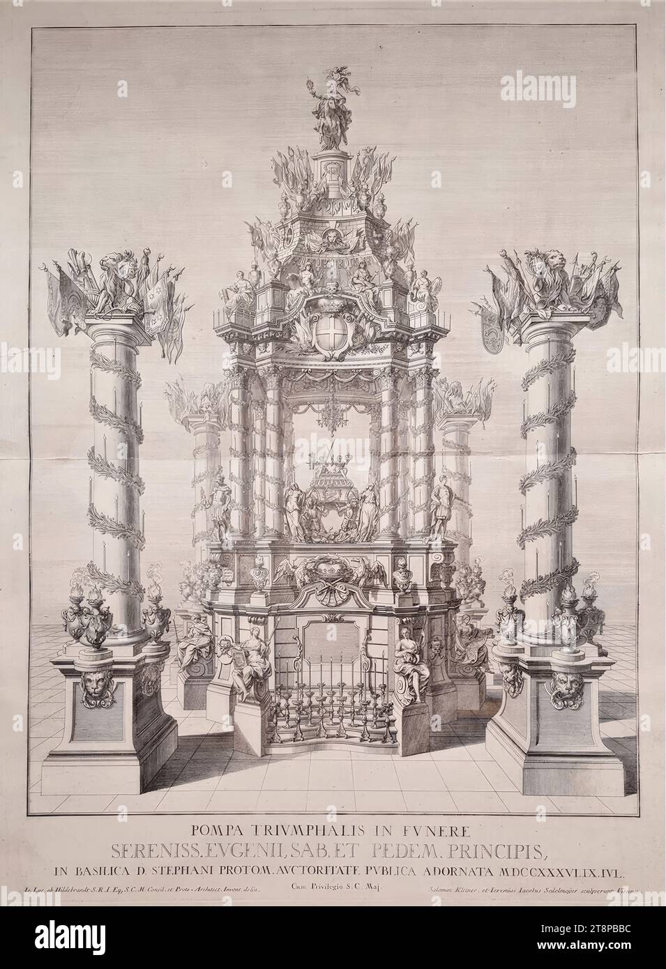 Funeral structure for Prince Eugene of Savoy in St. Stephen's Cathedral ...
