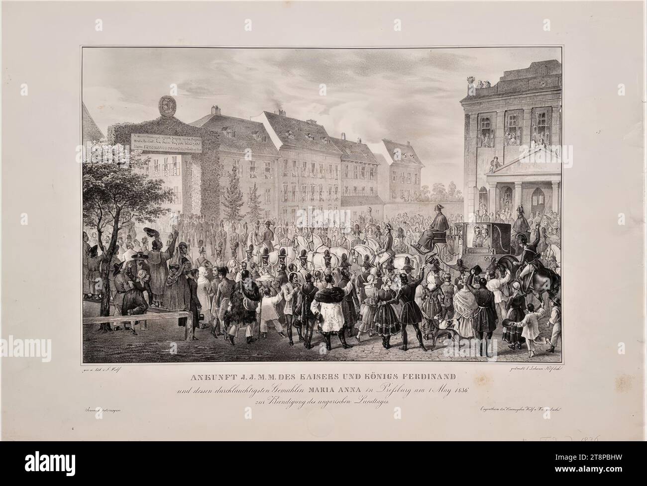 Arrival of the imperial couple Ferdinand I and Maria Anna of Austria in ...