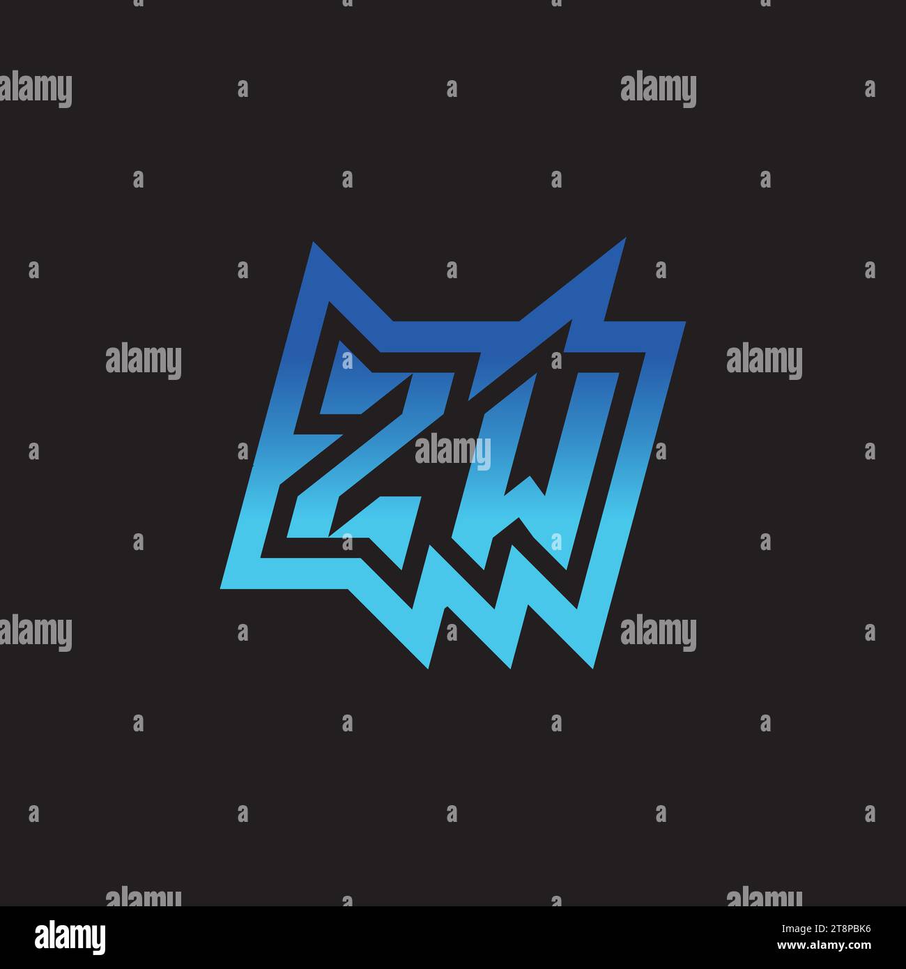 Zw gaming logo Stock Vector Images - Alamy