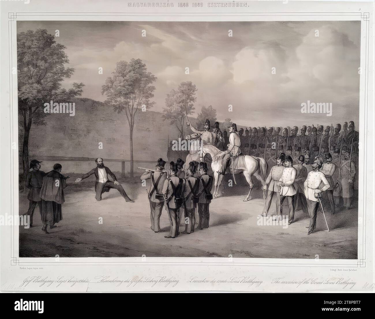 Execution of the Hungarian Prime Minister Ludwig Graf Batthyany on ...