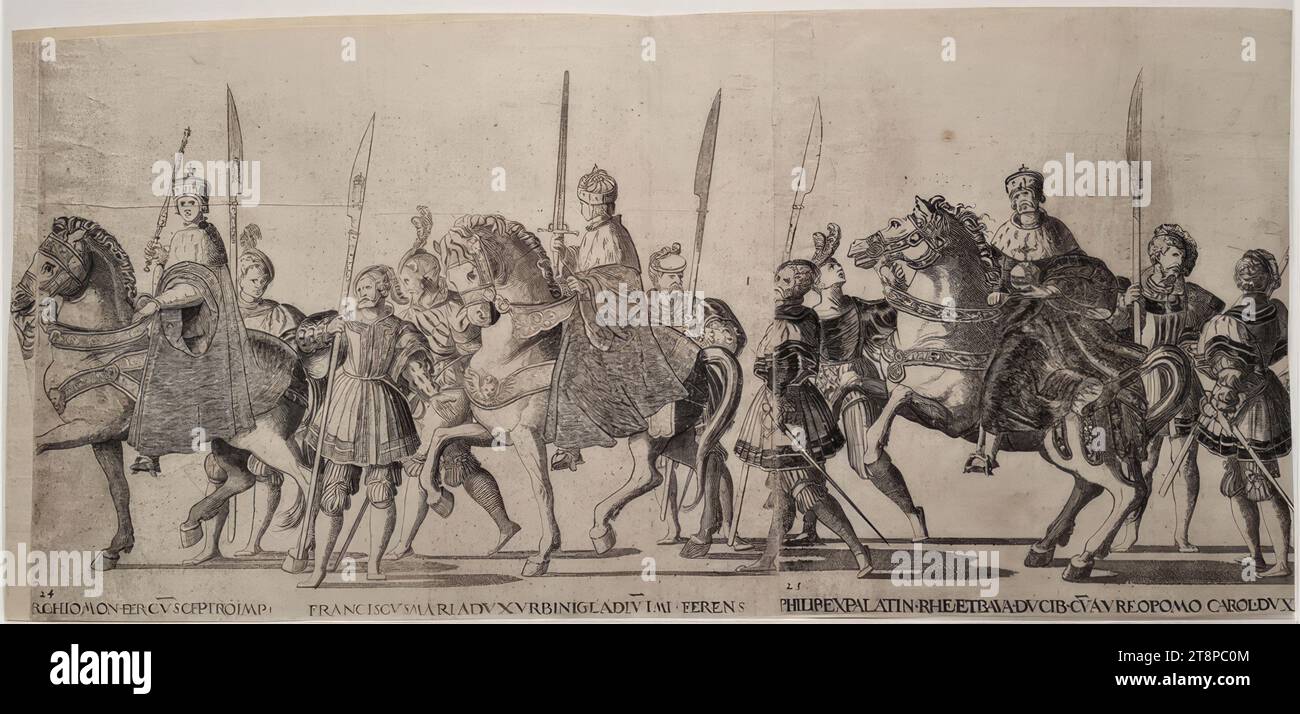 Triumphal procession of Emperor Charles V and Pope Clemens VII after ...