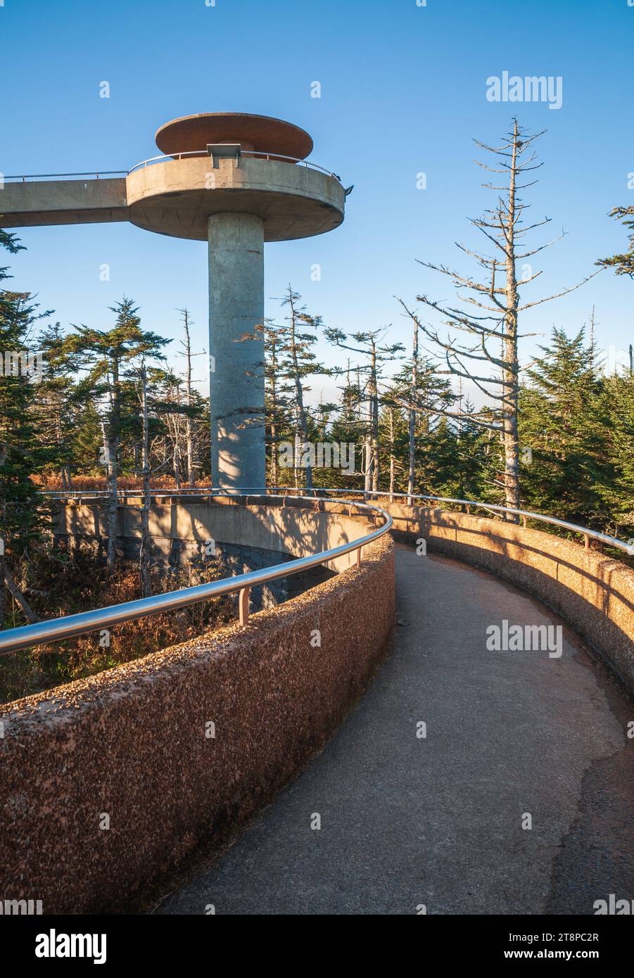 Clingmans Dome Observation Tower at the Great Smoky Mountains National ...