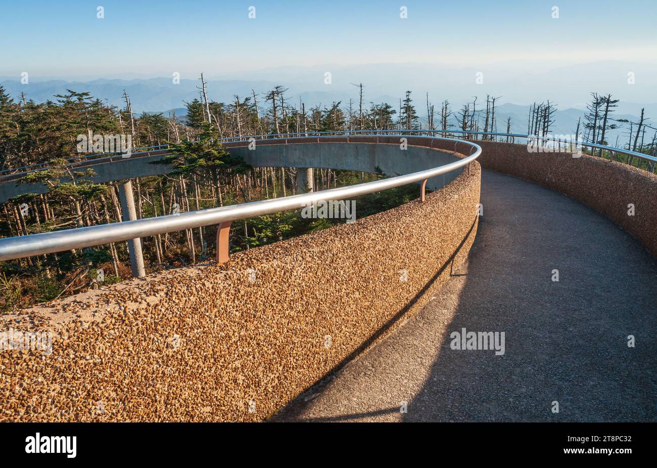 Clingmans Dome Observation Tower at the Great Smoky Mountains National ...