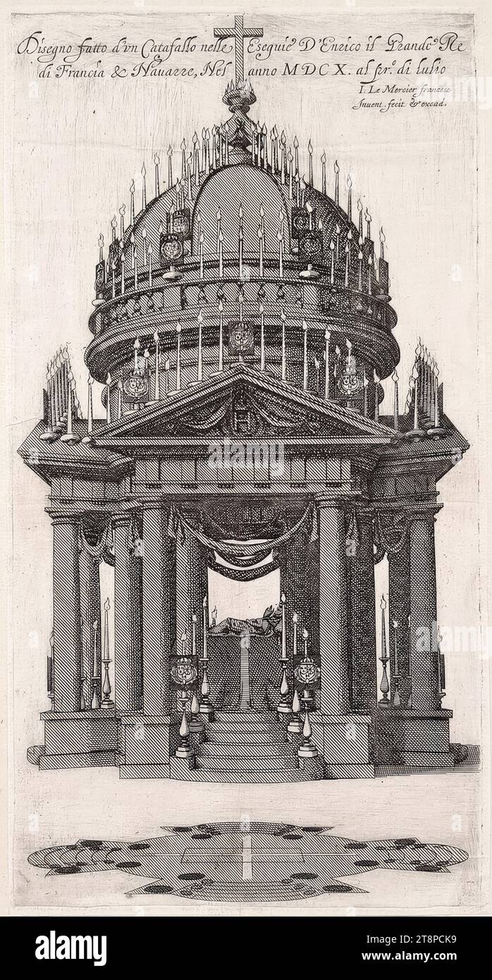 Funeral structure for King Henry IV of France on July 1, 1610 in Rome ...