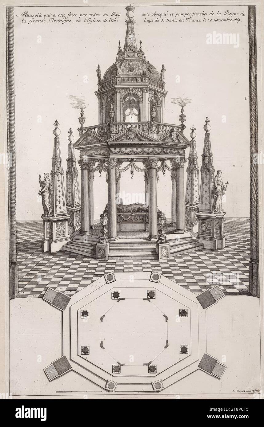 Funeral structure for Queen Henrietta Maria of England, Princess of ...