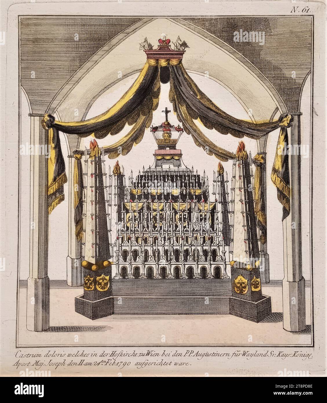 Funeral scaffolding for Emperor Joseph II on February 24, 1790 in the ...
