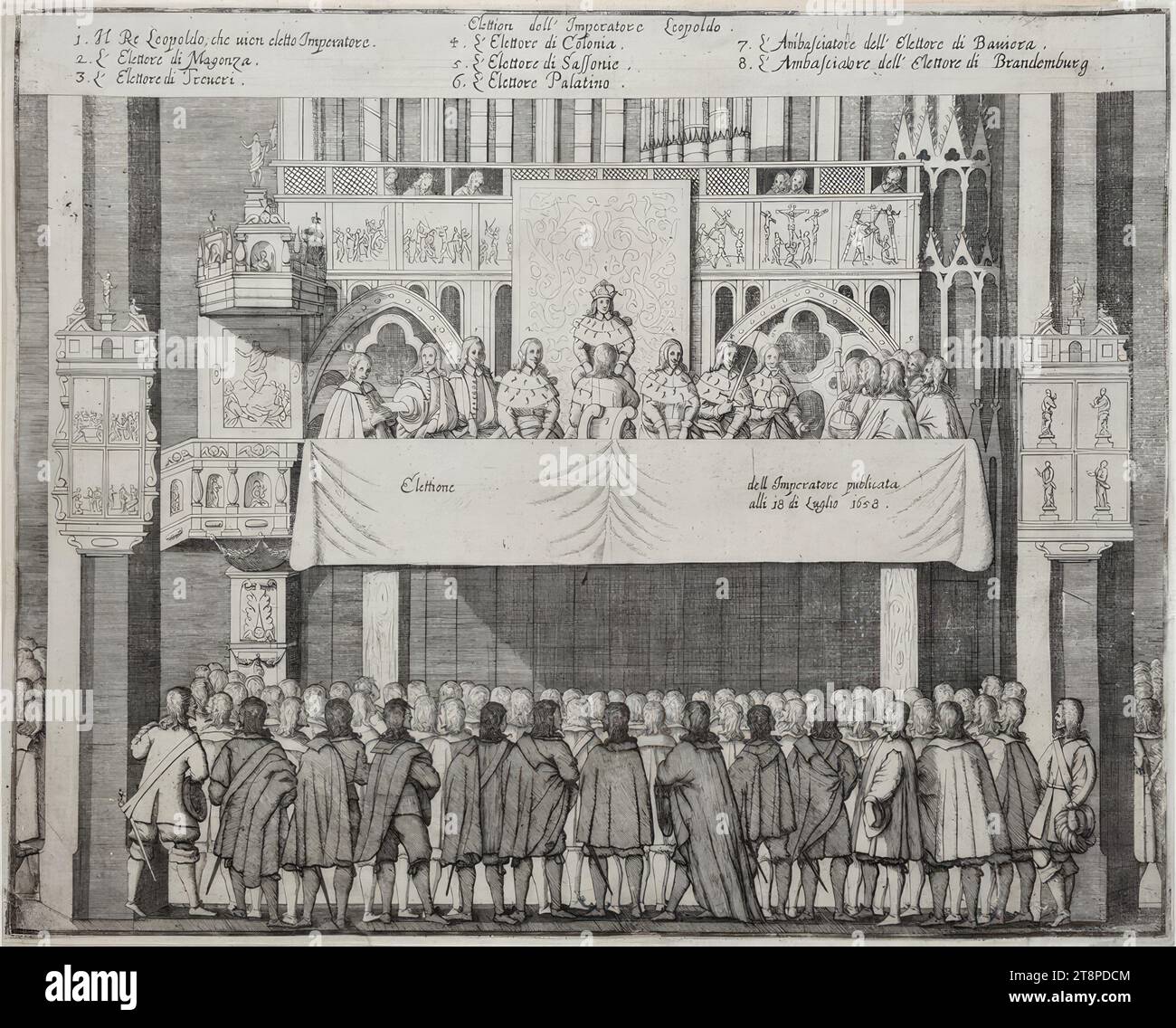 Proclamation of the election of Leopold I as Holy Roman Emperor on July ...