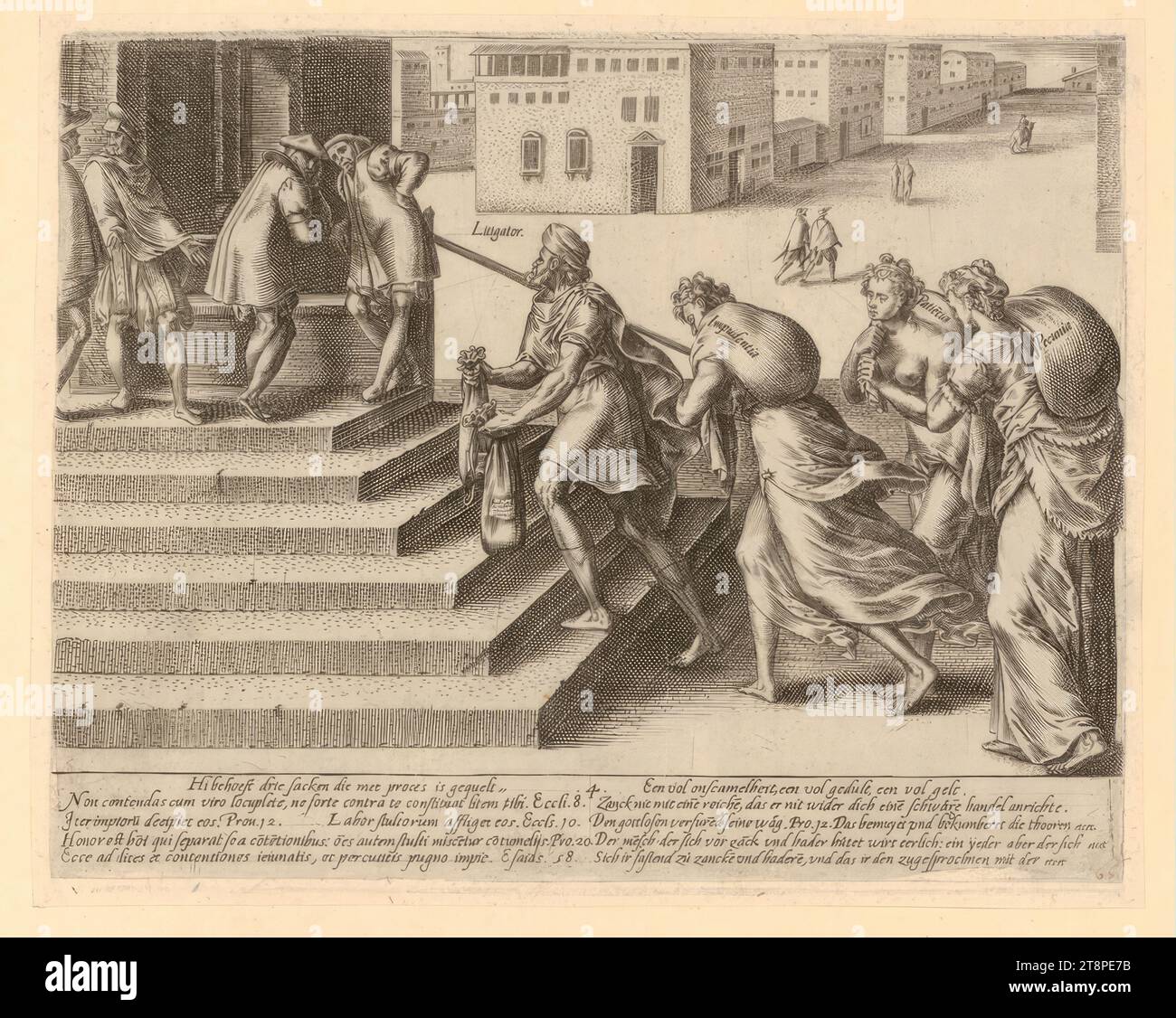 Unequal Law (Allegory), Litis abusus, 1597-1604, print, copperplate ...