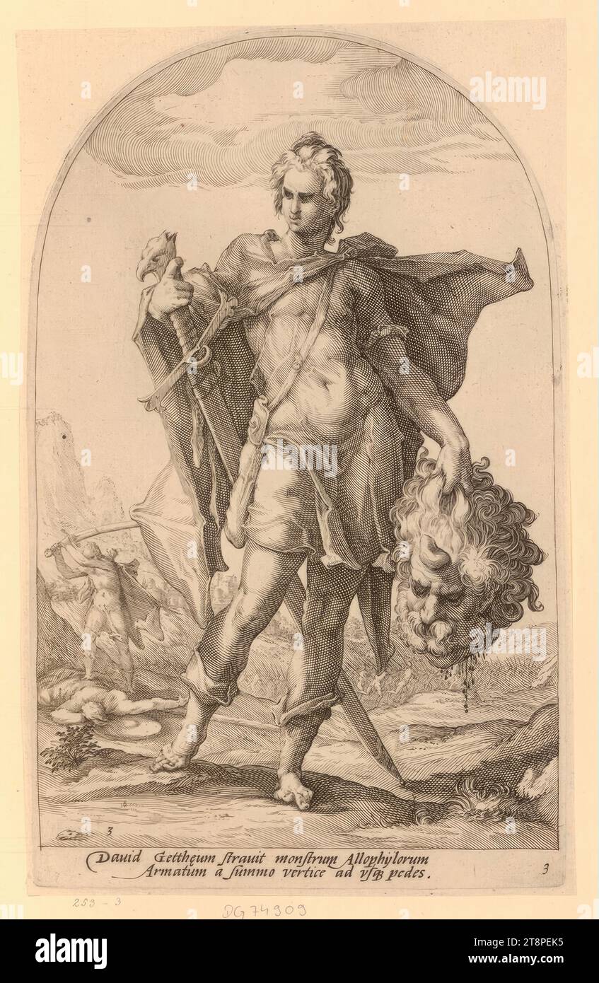 David, heroes from the Old Testament, Hendrick Goltzius, around 1588 ...