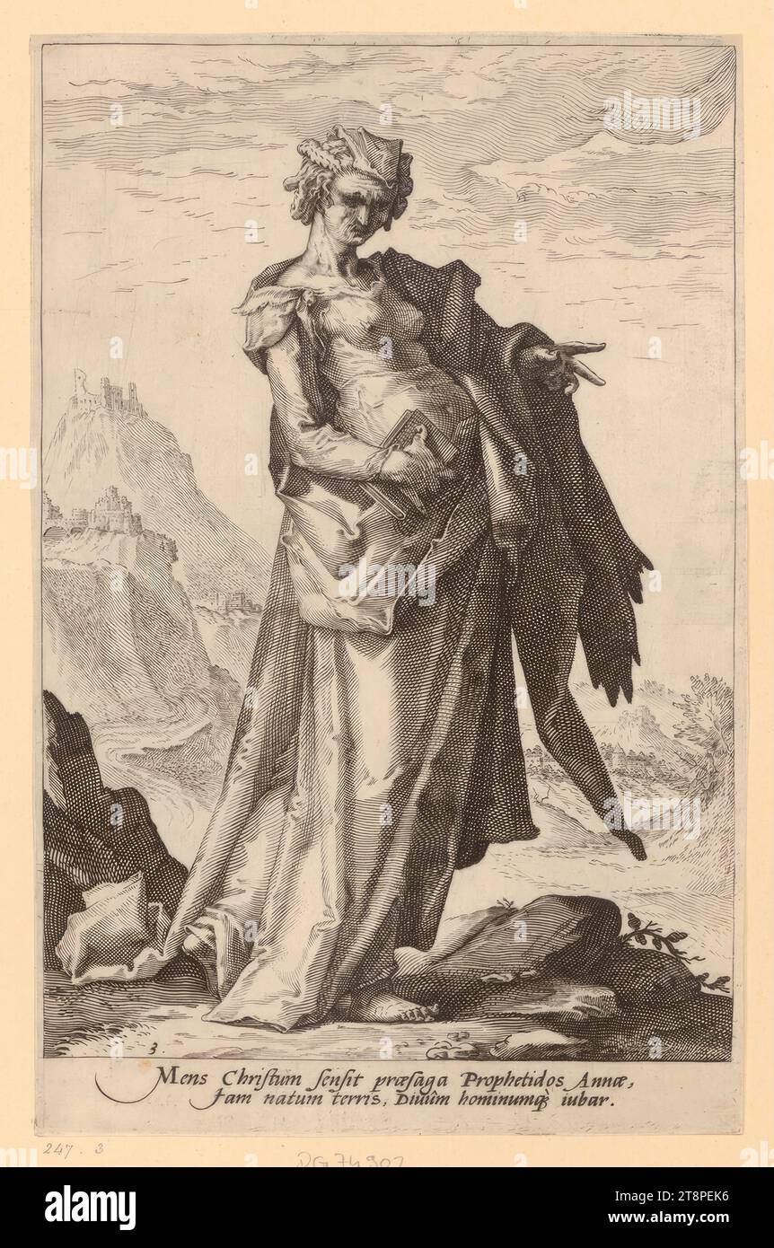 Hannah, the three prophetesses, Hendrick Goltzius, 1588, print, copper ...