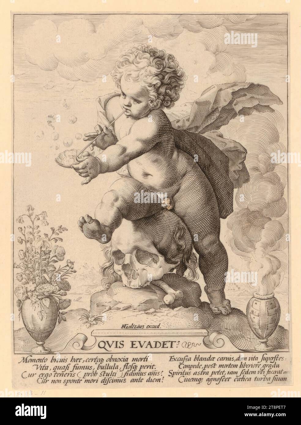 Allegory of transience, around 1590, print, copper engraving Stock ...