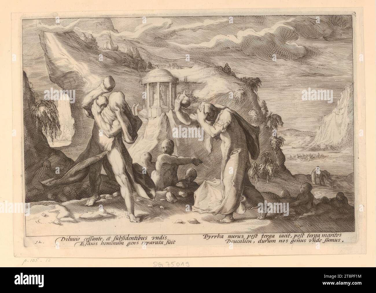 Deucalion and Pyrrha repopulate the world, Ovid's Metamorphoses ...