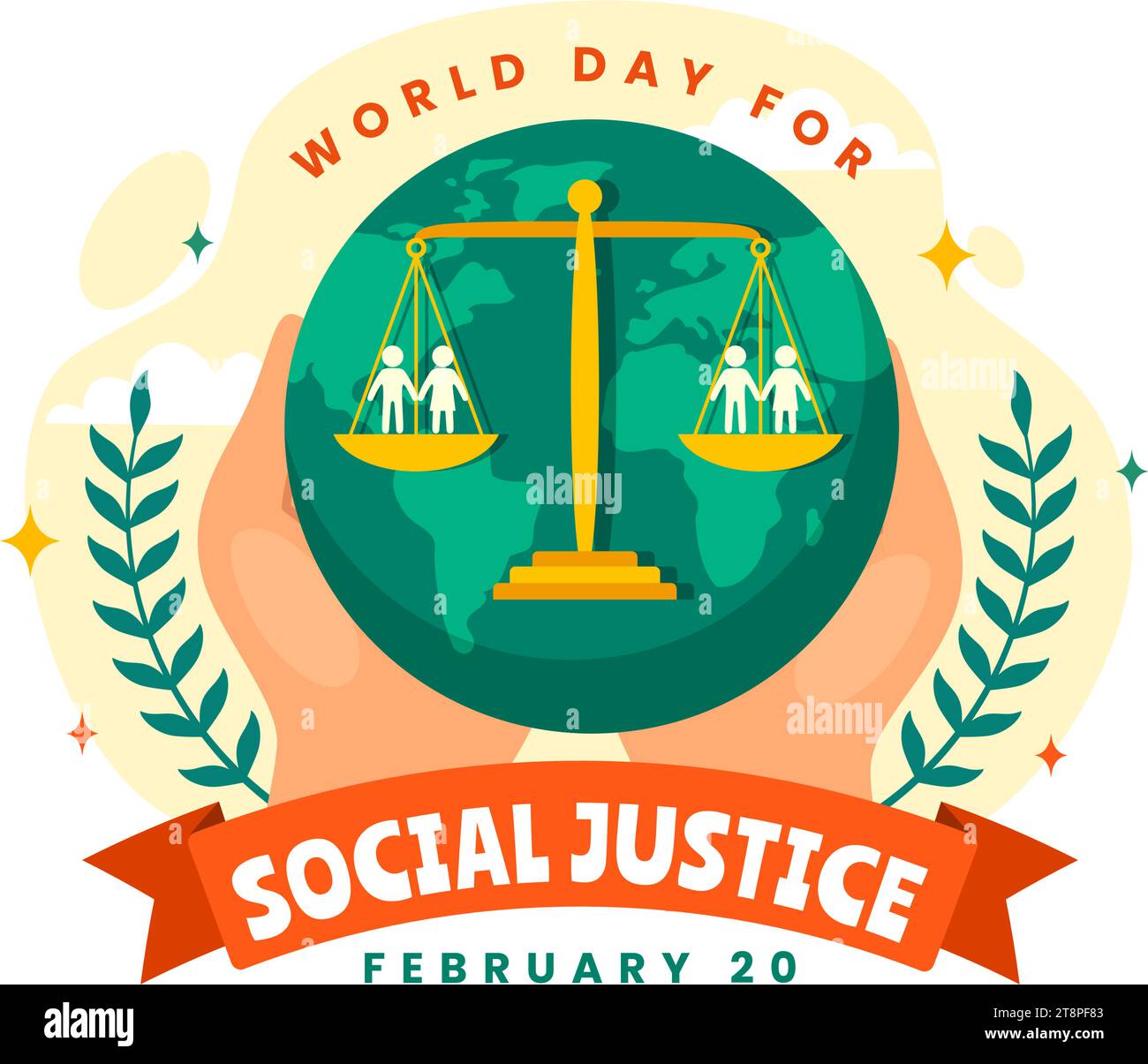 World Day of Social Justice Vector Illustration on February 20 with ...