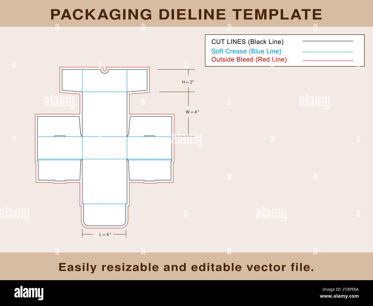 Indestructo Mailer Box, Die line Template Editable Vector File Stock ...