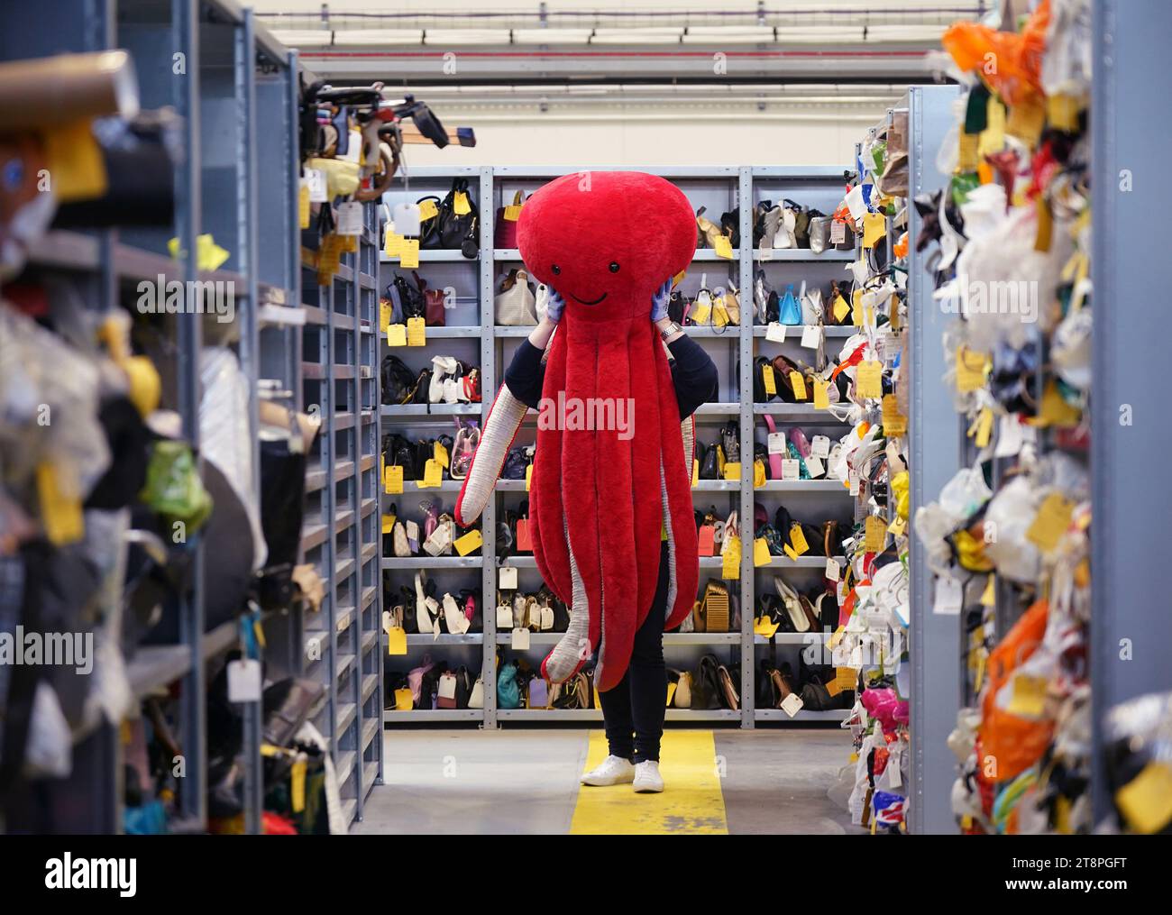 A giant octopus soft toy is among the items at the Transport for London ...