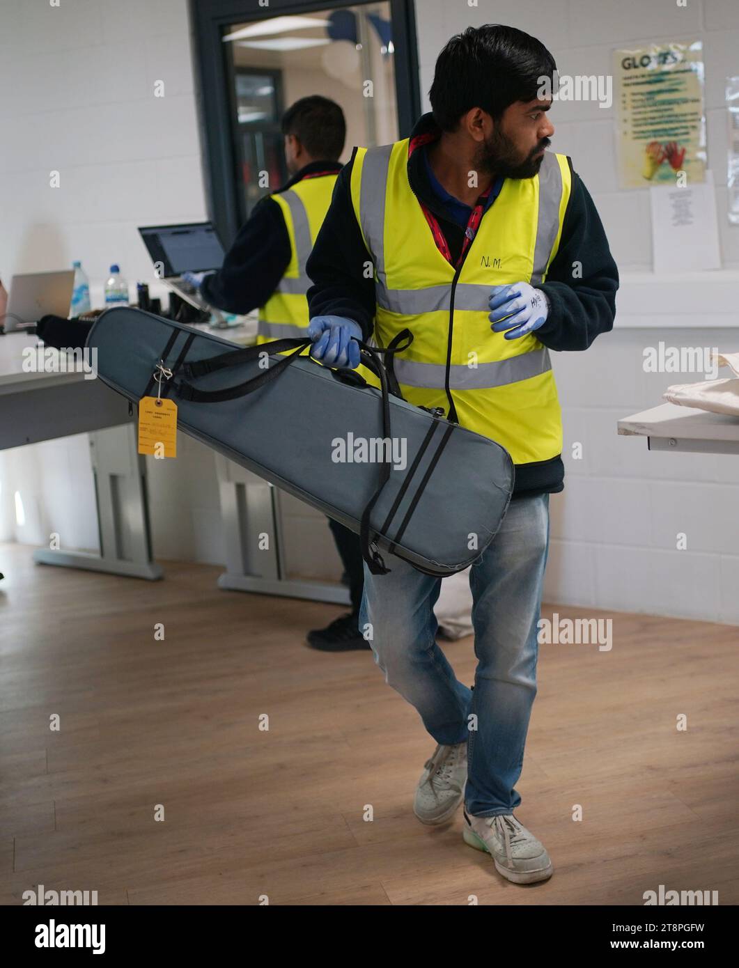 Items being accepted by the sorting team, the first stop in receiving ...