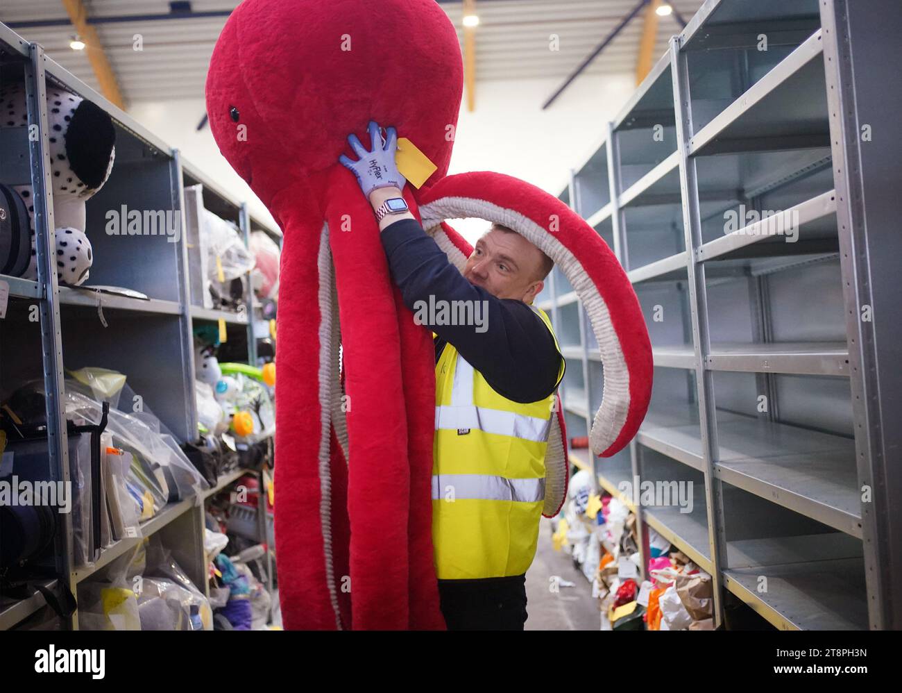 A giant octopus soft toy is among the items at the Transport for London ...