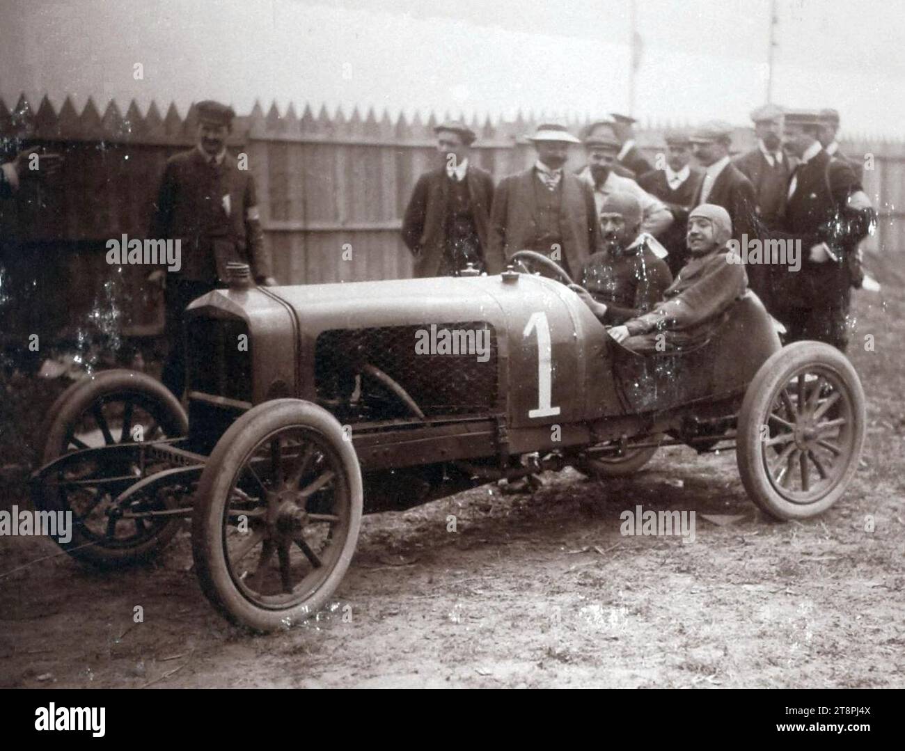 Victoire d'Albert Guyot le 6 juillet 1908 au Grand Prix des Voiturettes ...