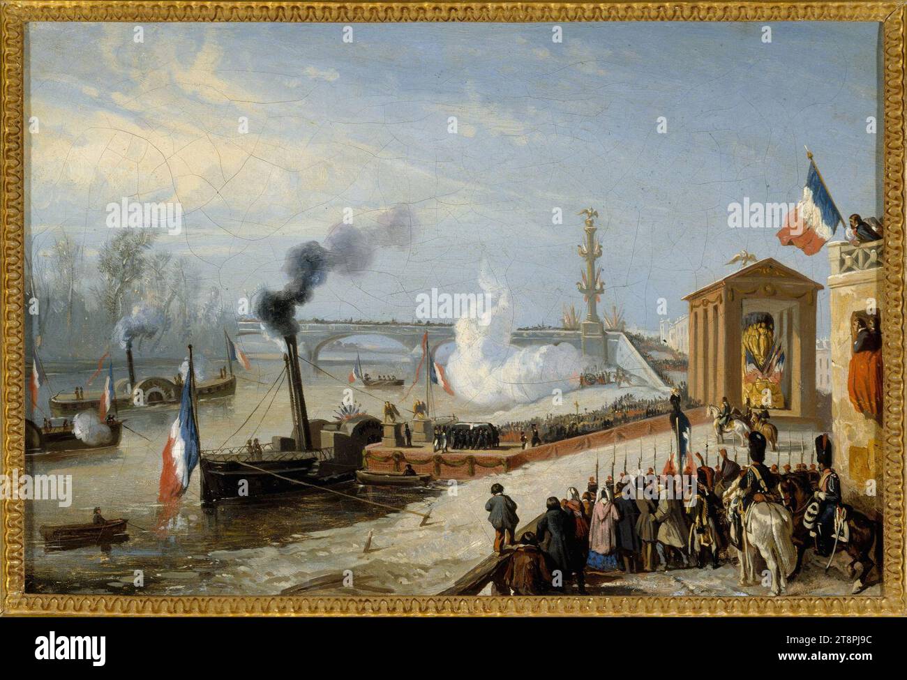 Victor Adam - Débarquement des cendres de Napoléon Ier à Courbevoie, le ...