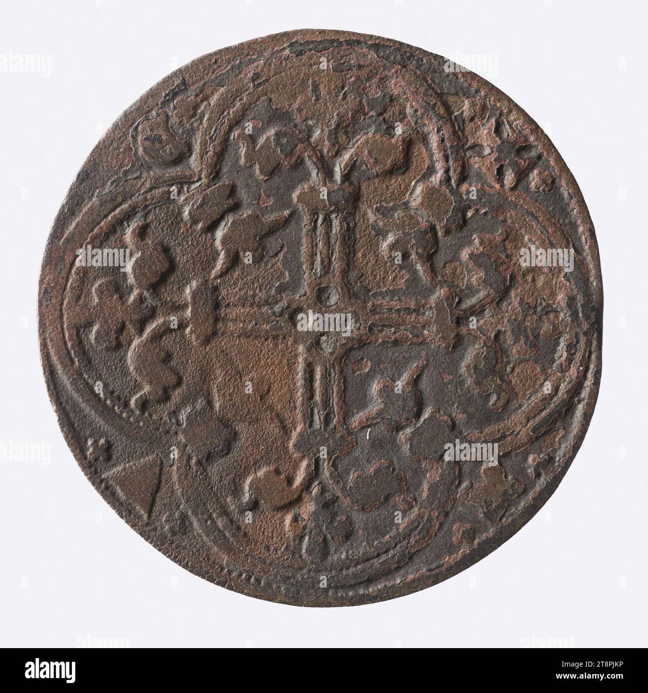 Counting token with crown and cross, 13th-15th century, Numismatics ...