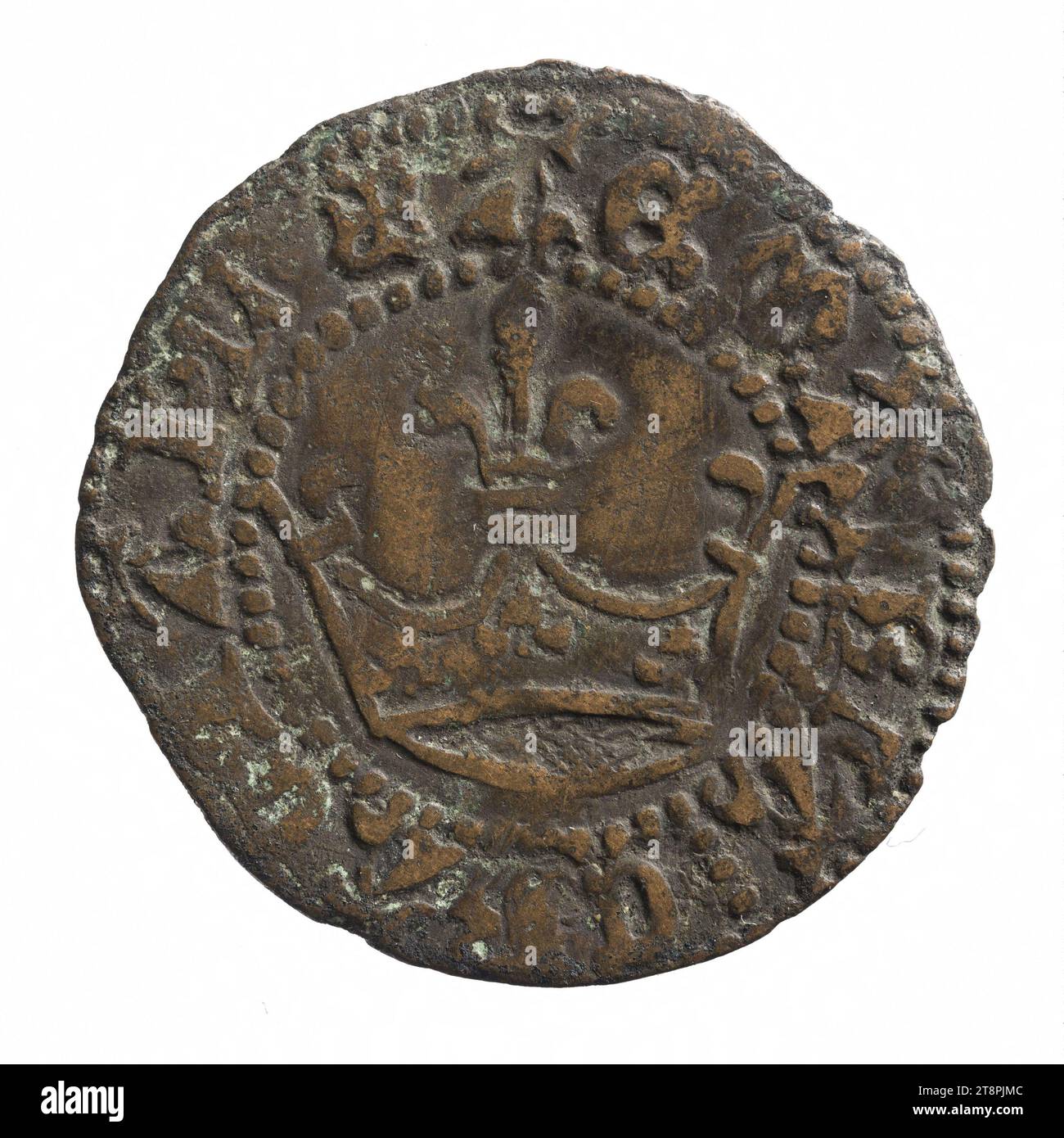 Counting token with crown and cross, 13th-15th century, Numismatic ...