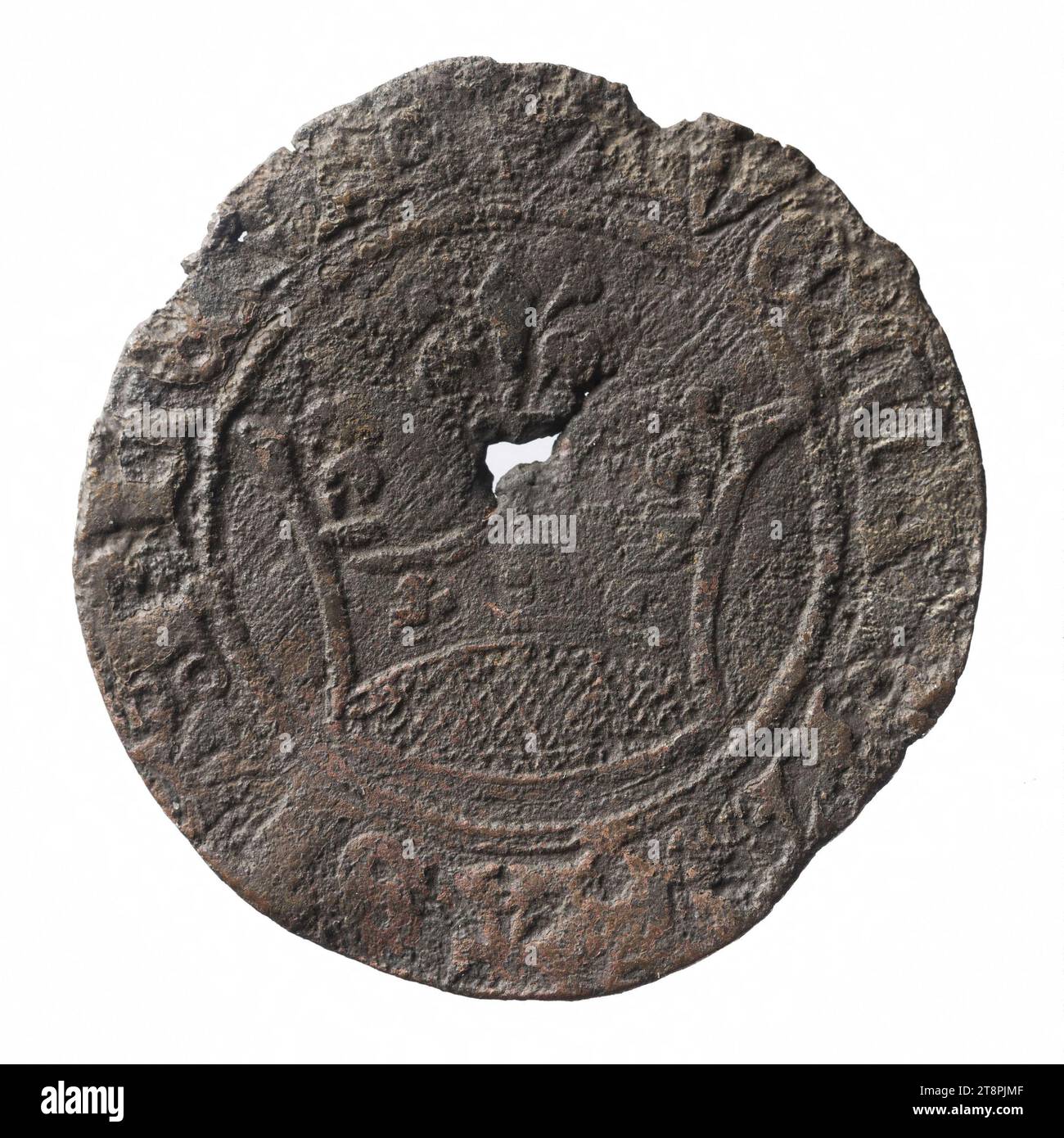 Counting token with crown and cross, 13th-15th century, Numismatic ...