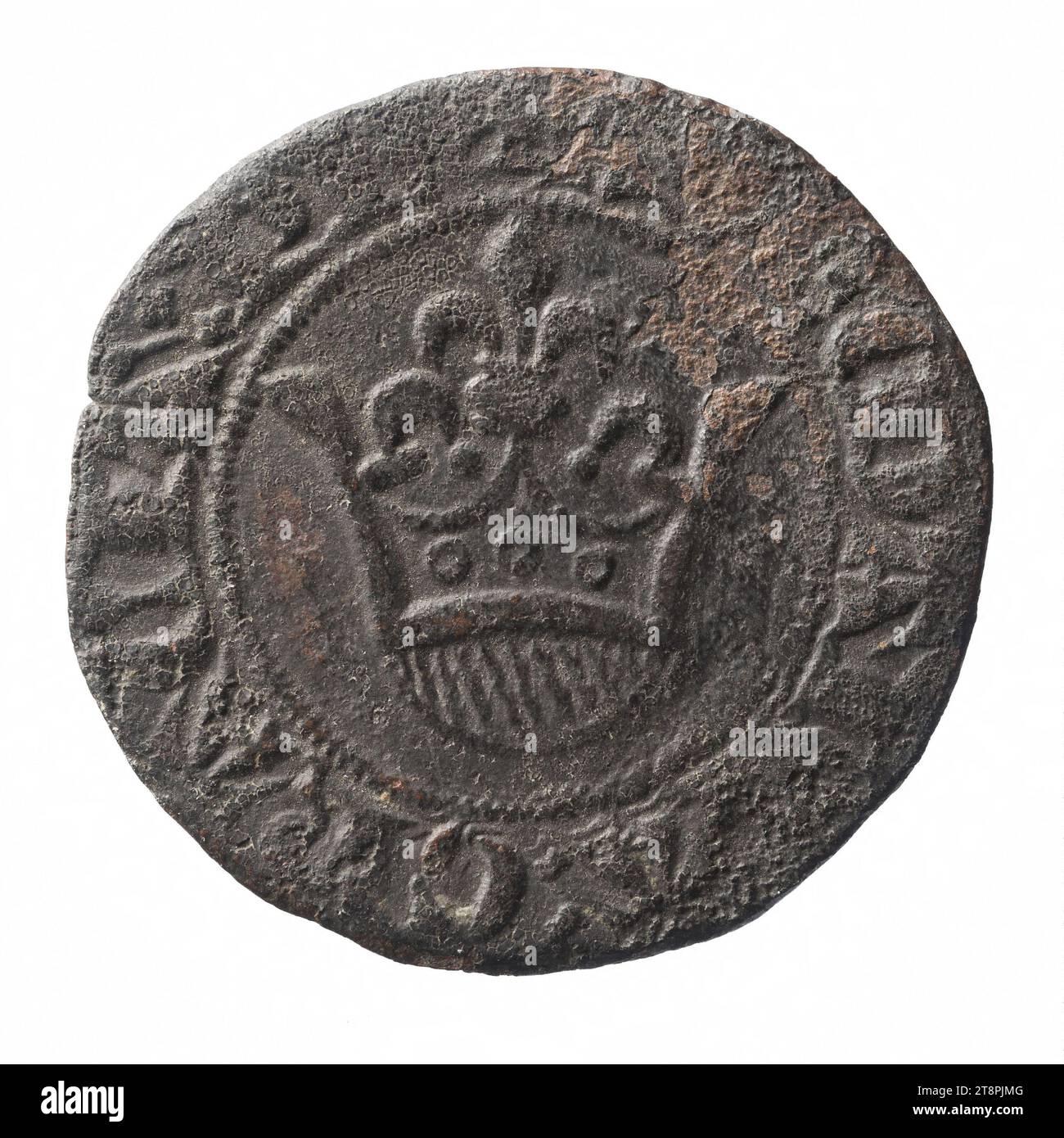 Crown token, 13th-15th century, Numismatic, Coin, Copper, Dimensions ...