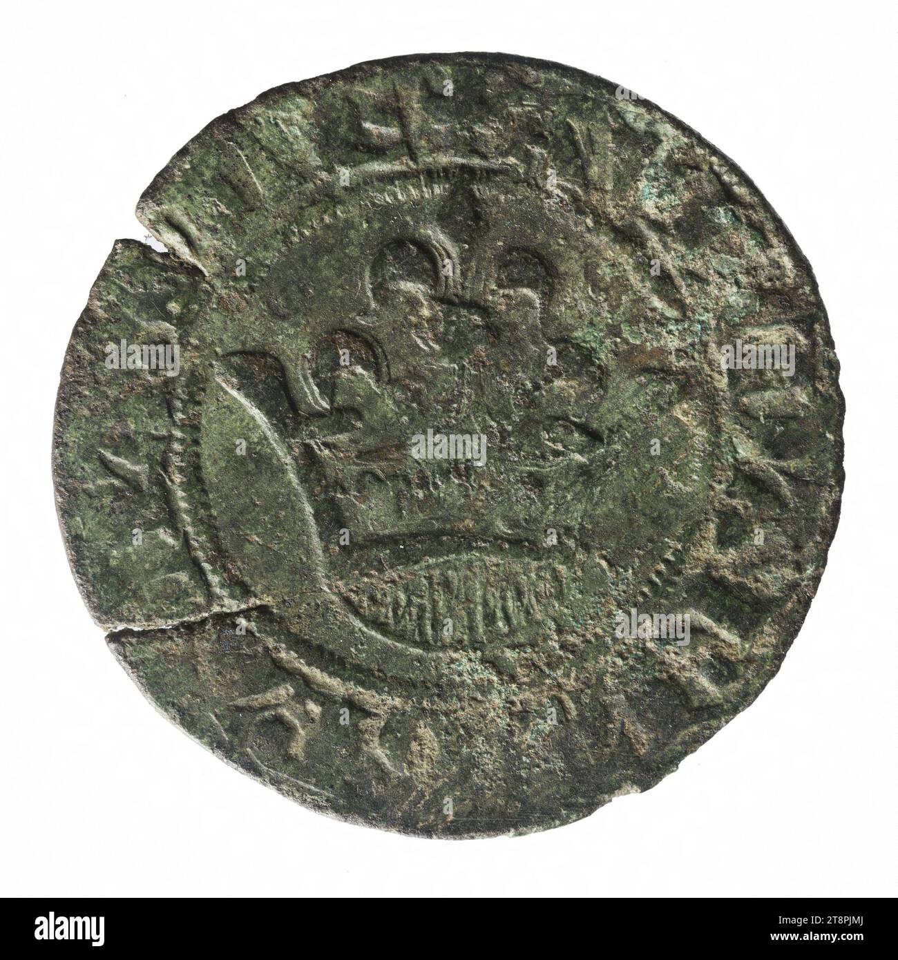 Counting token with crown and cross, 13th-15th century, Numismatic ...