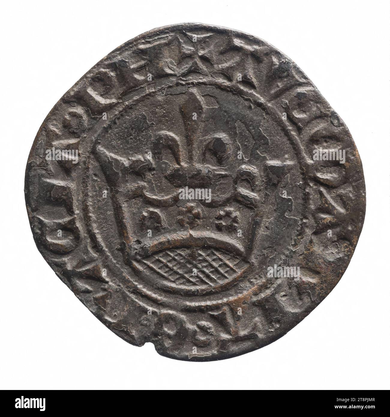 Counting token with crown and cross, 13th-15th century, Numismatic ...