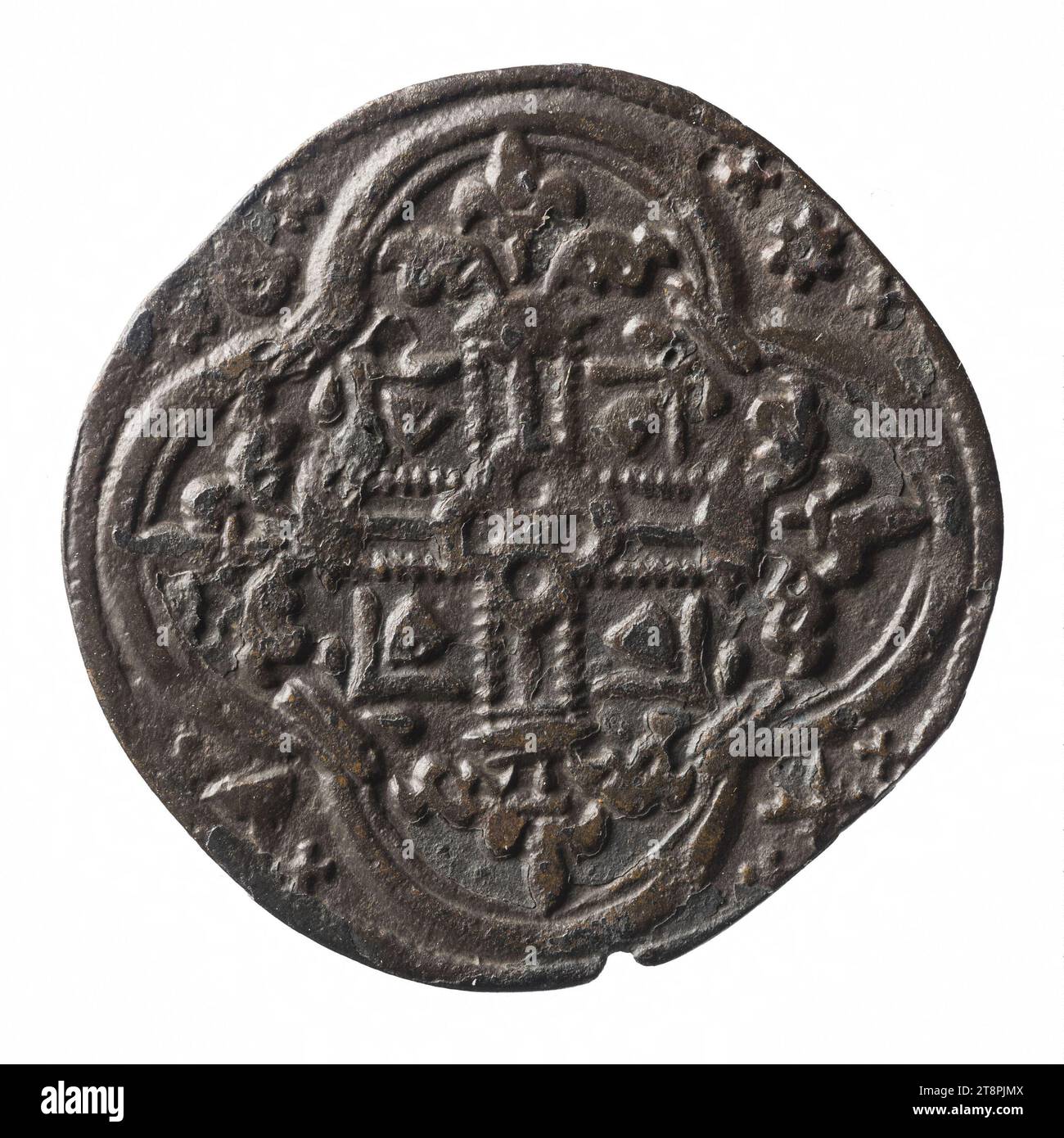 Counting token with crown and cross, 13th-15th century, Numismatic ...